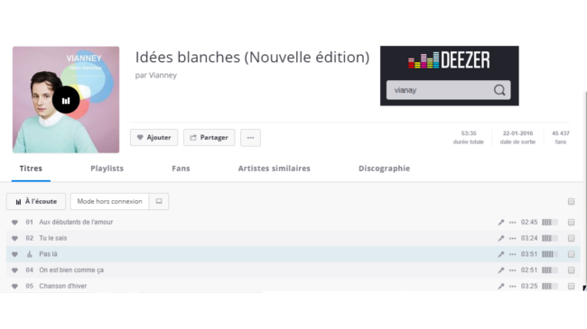 Créer votre playlist sur Deezer - Fiches pratiques Ordissimo | Ordissinaute